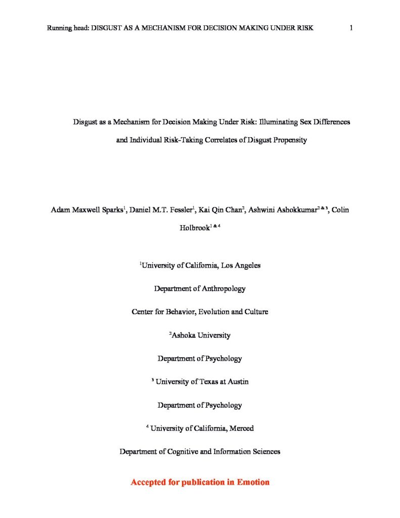 Download preprint PDF | DANIEL M.T. FESSLER
